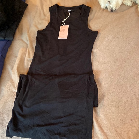Quince | Dresses | Nwt Black Small Midi Dress Form Fitting And Lined ...